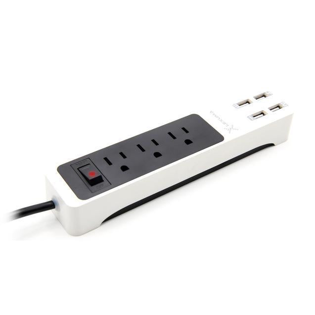 Lexuma_XStrip_3-Gang_US_Type_15A_Socket_Mini_USB_Power_Strip_with_4_USB ...