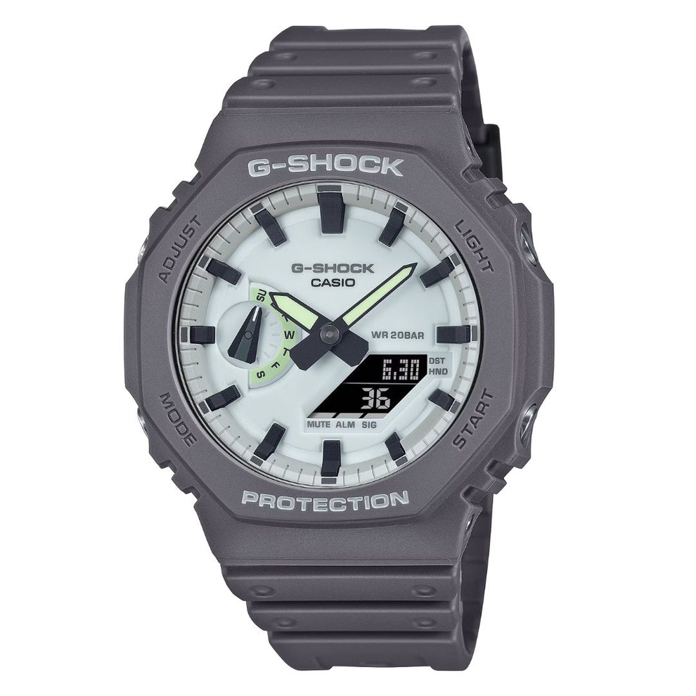 Casio 2100 Series GA-2100HD-8AER Analog-Digital Watch, Grey, Resin Band ...