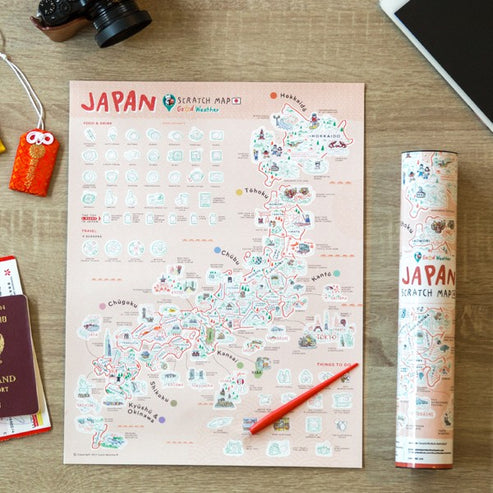 Good Weather Scratch Map Bundle: World, Japan, Korea, Thailand Travel ...